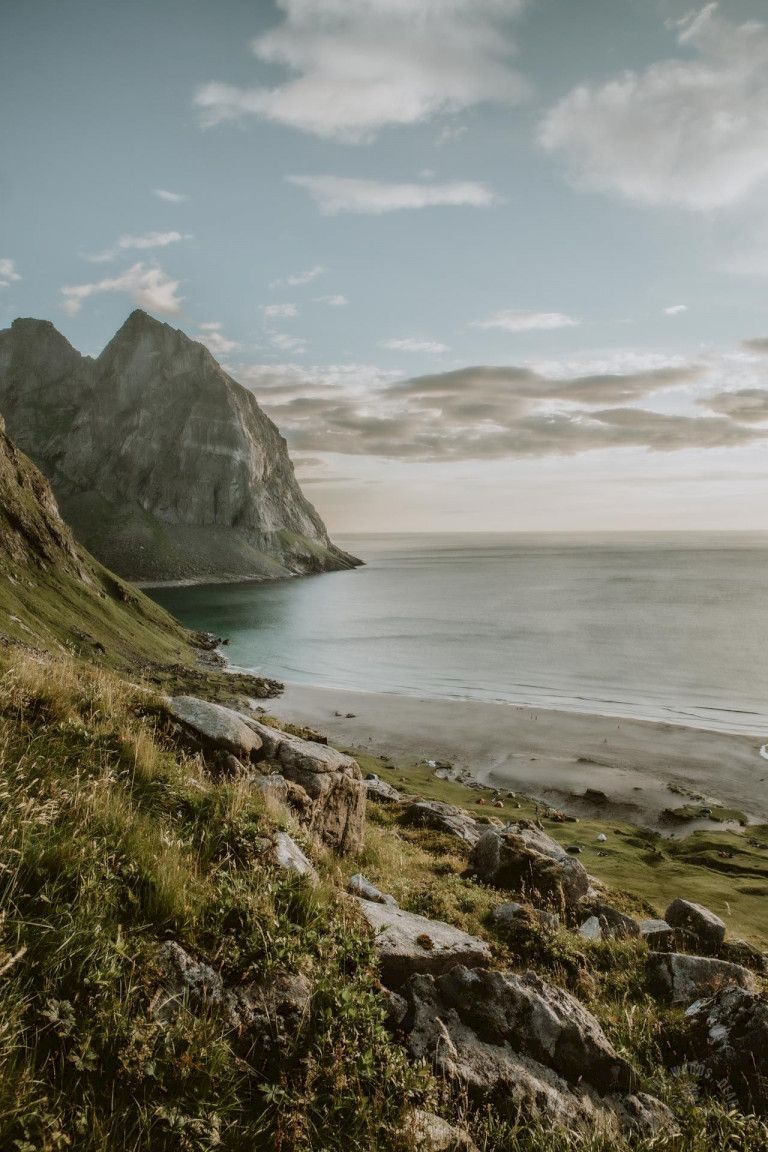 The Iconic Kvalvika Beach and Ryten (543 m) - Lofoten Islands - In the ...