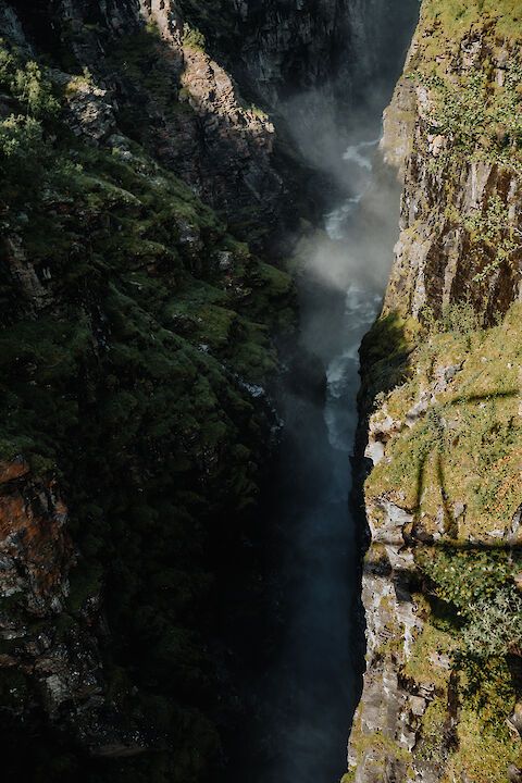 Gorsabrua - Bridge Above 153m Canyon, Birtavarre Norway - In the Woods ...