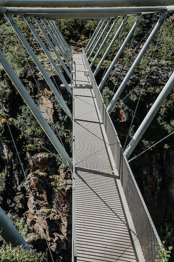 Gorsabrua - Bridge Above 153m Canyon, Birtavarre Norway - In the Woods ...