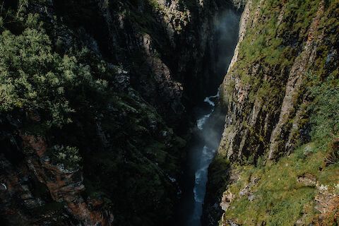 Gorsabrua - Bridge Above 153m Canyon, Birtavarre Norway - In the Woods ...